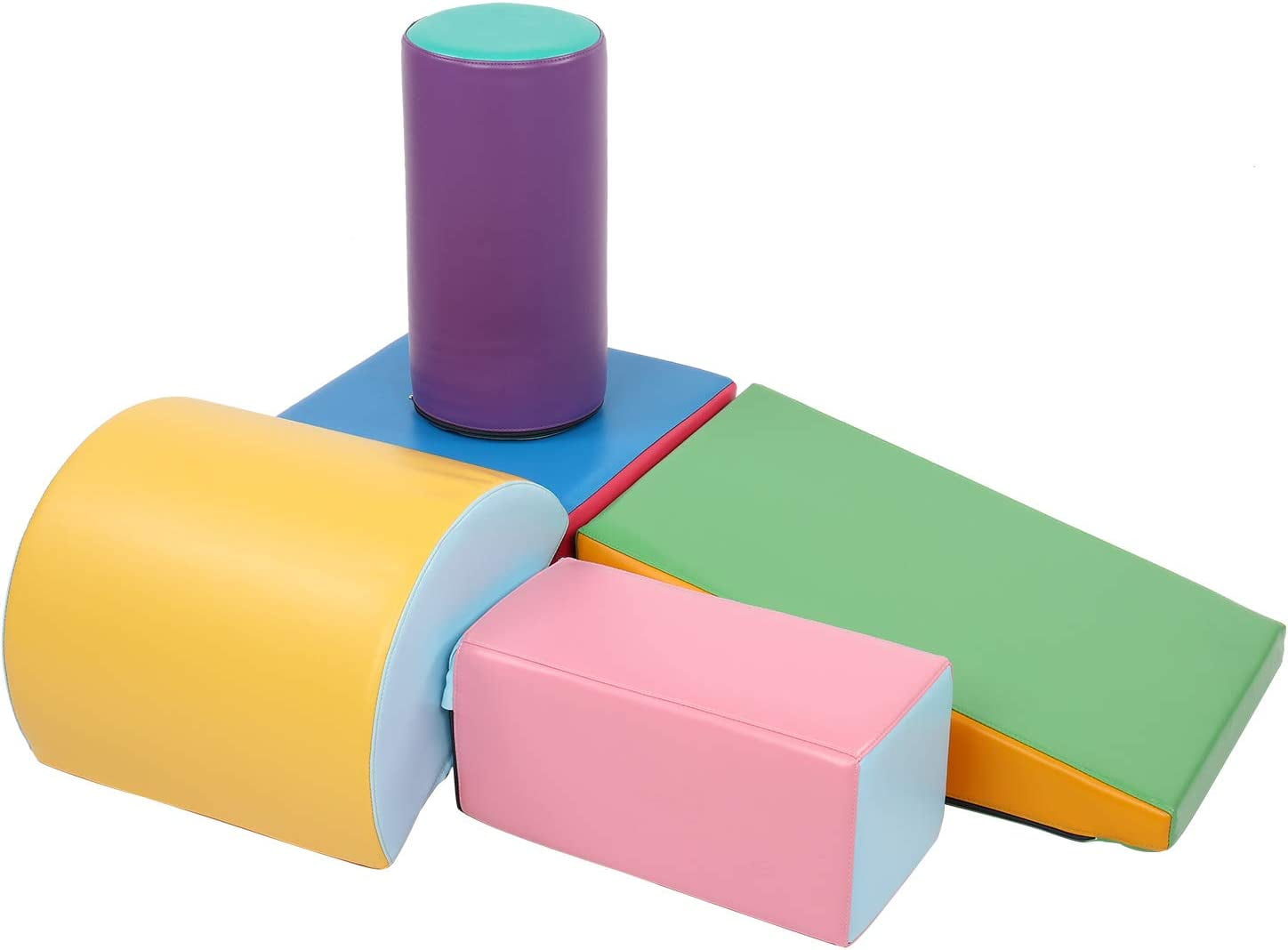 JOYMOR Soft Foam Climber 5-Piece Sets Crawl and Climb Foam with Slide ...