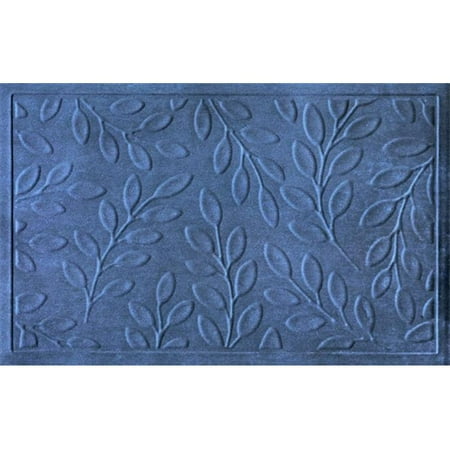 20275010023 Soft Impressions Brittany Leaf Mat in Navy - 2 ft. x 3 ft ...