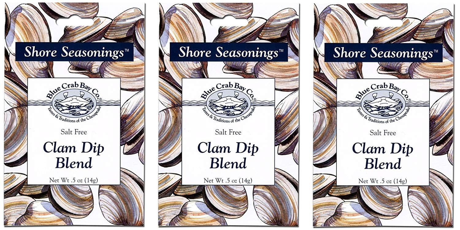 Blue Crab Bay Co. Clam Seafood Dip Blend - .5 Oz Packets (Pack of 3 ...