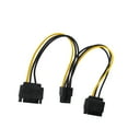Electronics Sata Power Cable 1 To 2 Graphics Card Power Adapter Cord Computer Host Extension