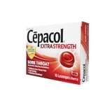 Cepacol Extra Strength Sore Throat Lozenges, Cherry Flavor, 16 Count ...