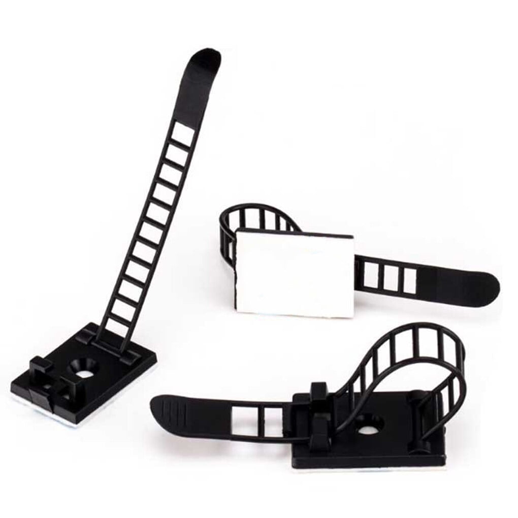 Bewildely 100 piezas de bridas para cables, montaje en pared ...