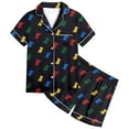 ASEIDFNSA Girls Pajama Set with Cartoon Tee Top and Elastic Waist ...