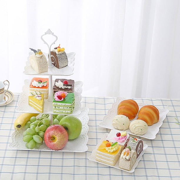 Three Layer PP Fruit Tray Cake Stand Cake stand Three layer Vegetable ...