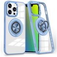 For Apple iPhone 16 (6.1") Clear Transparent Back Hybrid with Rotate ...