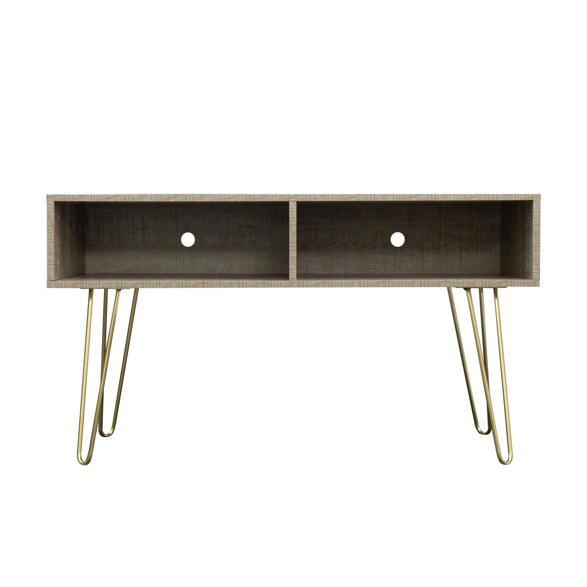 Modern Design TV Stand Stable Metal Legs with 2 Open Shelves - Walmart.com