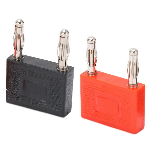 U37 4mm Double Row 4mm Banana Plug Connector 1 to 2 Adapter DIY Cable ...