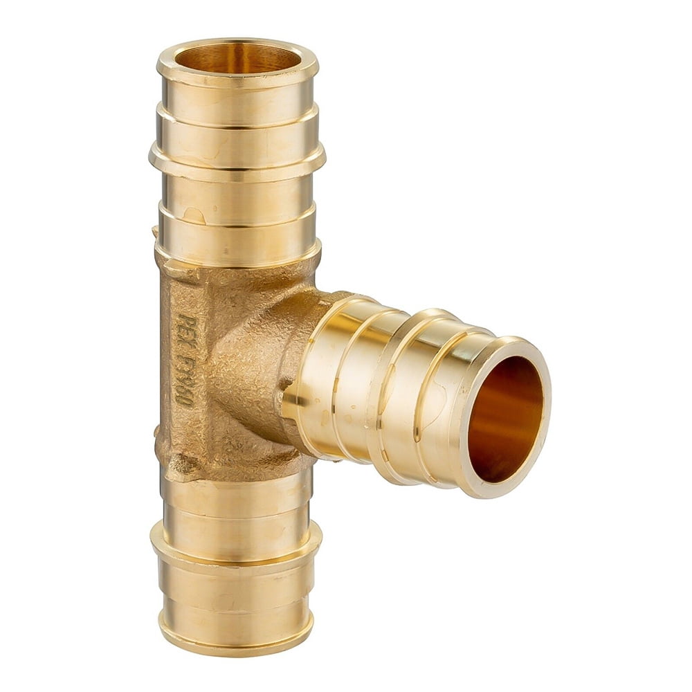 Thrifco 7920234 3/4" x 1/2" x 3/4" Brass Reducing Tee Lead Free F1960 ...