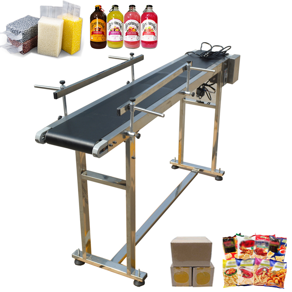 TECHTONGDA Belt Conveyor 59"*7.8" Stainless Steel Black PVC Belt ...