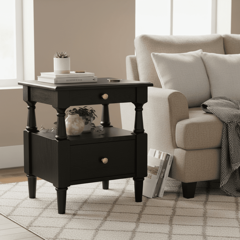 Click here for Homy Casa California Modern Mdf Wood Nightstand Wi... prices