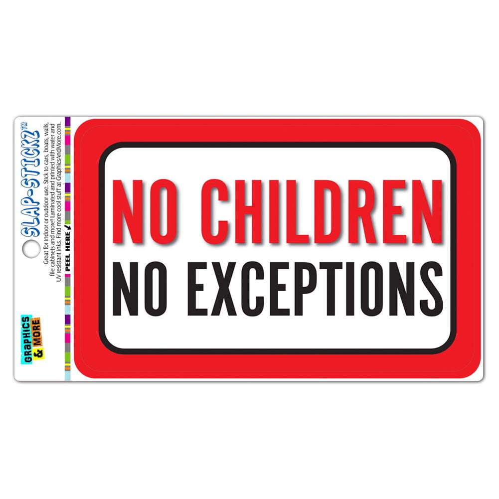 No Kids Bumper Sticker