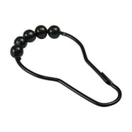 Mainstays Plastic Roller Shower Curtain Rings, White, Set of 12 ...