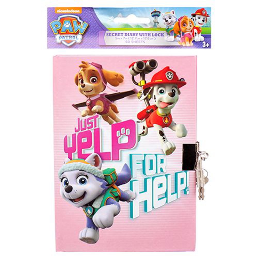 Diary Paw Patrol "GIRLS" 50 Sheets With Lock by Paw Patrol | Walmart Canada