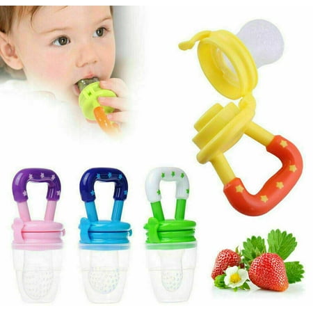 Baby Fruit Feeder Pacifier (2 Pack), Fresh Food Feeding Teether for ...