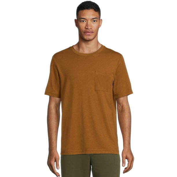 Athletic Works Men's Short Sleeve Soft Pocket T-Shirt, Sizes S-4XL ...