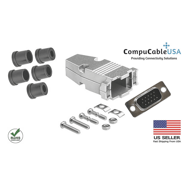 CompuCablePlusUSA.com Best HD15 Male Solder Type Connector Kit with ...