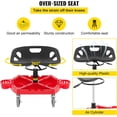 300 Lbs Durable Mechanic Stool Chair with Wheels, Heavy Duty Garage ...