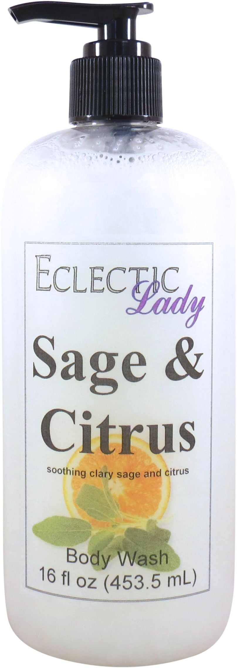 Sage And Citrus Body Wash by Eclectic Lady, Liquid Shower Gel for Women ...