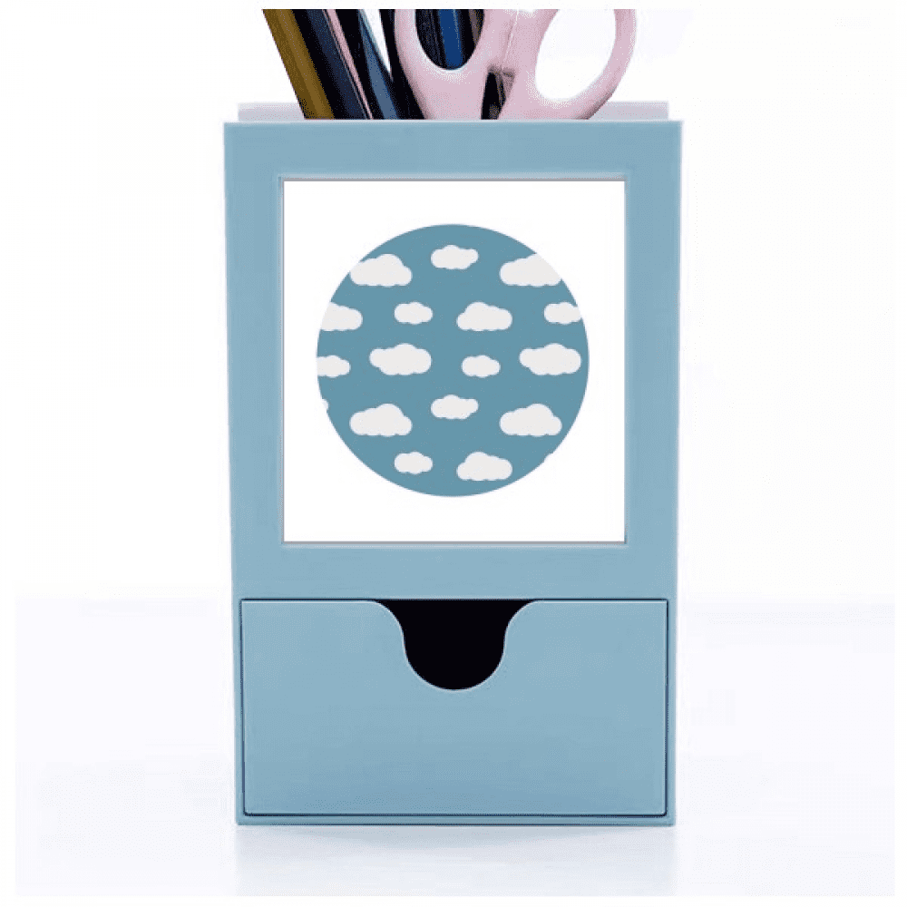White Cloud Blue Sky Weather Desk Supplies Organizer Pen Holder Card ...