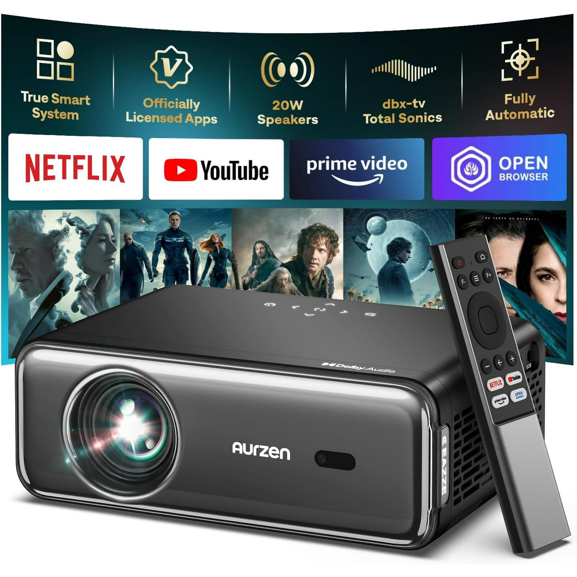 Click here for Aurzen Eazze D1 Pro Smart Projector With Wifi And... prices