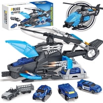 Frontoytall Police Rescue Helicopter Toy with Mini Car & Accessories ...