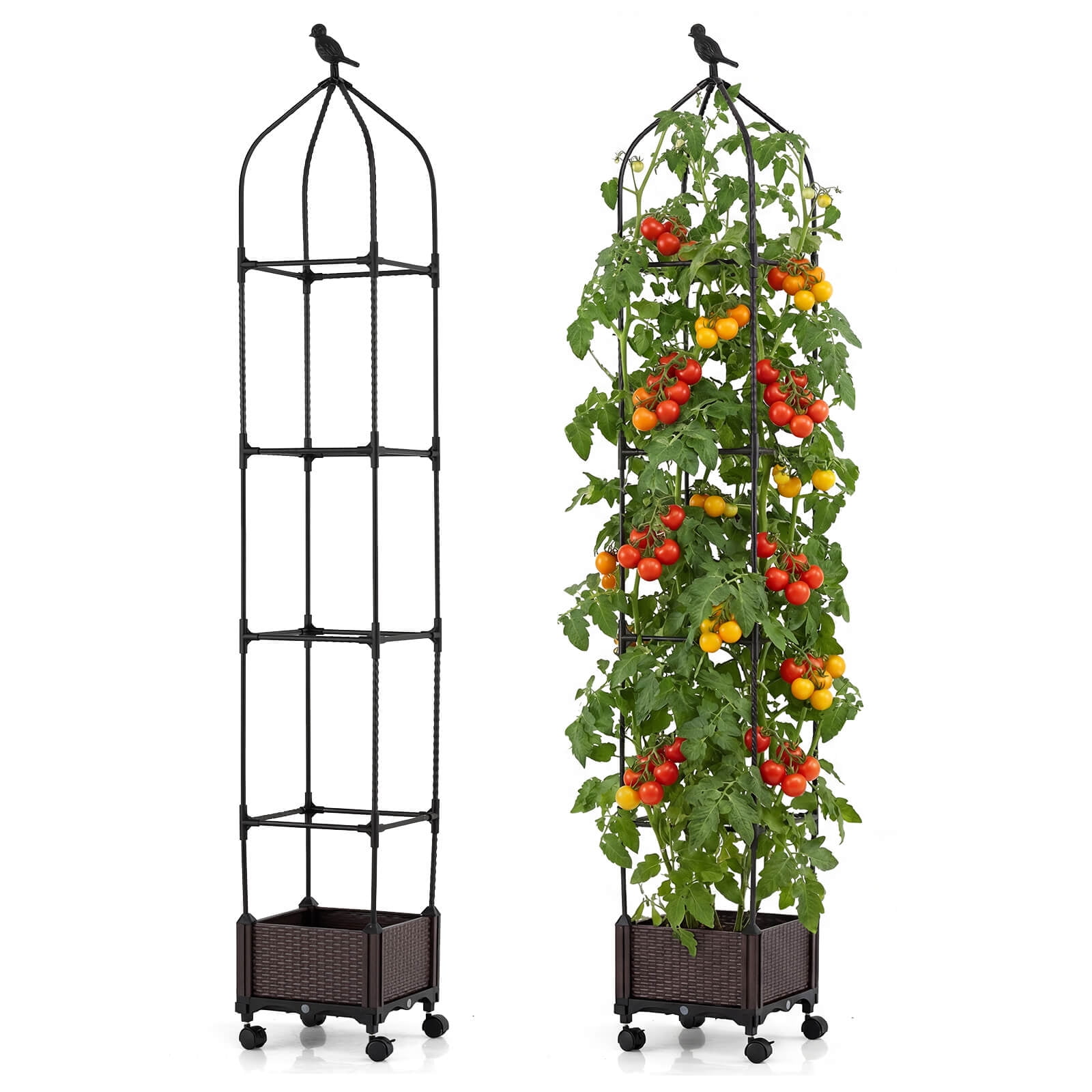 Click here for Costway 2 Pcs Raised Garden Bed Tomato Cage Plante... prices