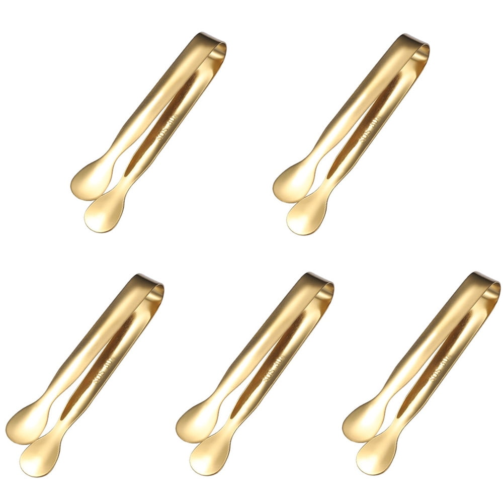 5 PC Mini Appetizers Tongs 4.3-Inch Serving Tong, Small Serving ...