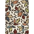 Orian Rugs Bright Colors Leaves DiCarna Ivory Area Rug - Walmart.com