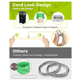 6Pc Garbage Can Bands Cord Lord Adjustable Large Trash Rubber Fits 8-33 ...