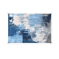Abstract Mottled Theme Sun Shade Sail 14'X18' White Blue Oil Painting ...