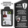 Heavy duty hard plastic badge holder with RFID shielding, secure ID ...