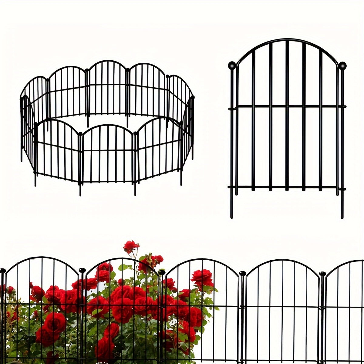 Click here for Grm 10pcs Decorative Metal Garden Fence  Rustproof... prices