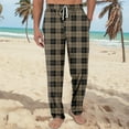 bbyeadc Green Men's Plaid Pajama Pants Plaid Christmas Sleep Pants Cozy ...