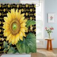 Bathroom Shower Curtain Farm Sunflowers Bees Waterproof Shower Curtains ...