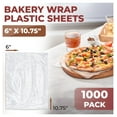 Clear Deli Plastic Sheets, 6 x 10.75 Inch. Pack of 1000 Sandwich Wraps ...