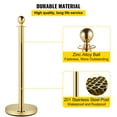 VEVORbrand Gold Stanchion Posts Queue 4pcs , 38 inch Red Velvet Rope ...
