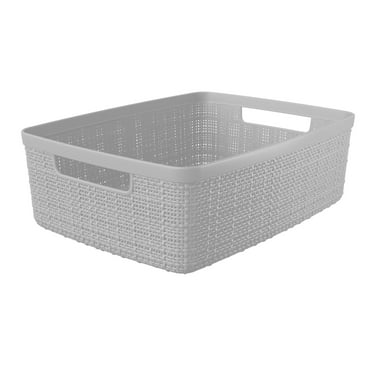Curver Jute Basket, Small Resin Storage Bin, Blue - Walmart.com