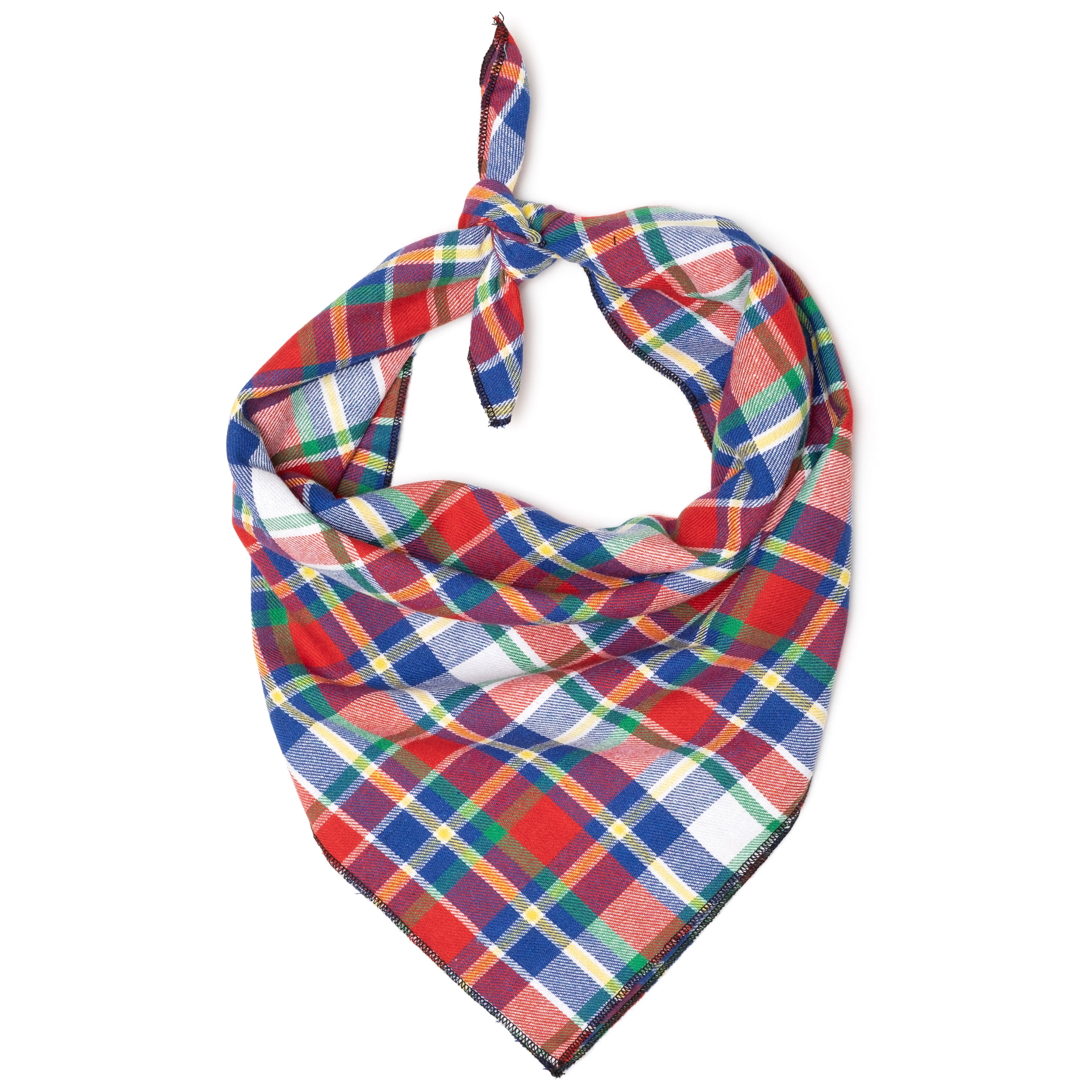 Red/Hunter Blue Plaid Bandana - Walmart.com