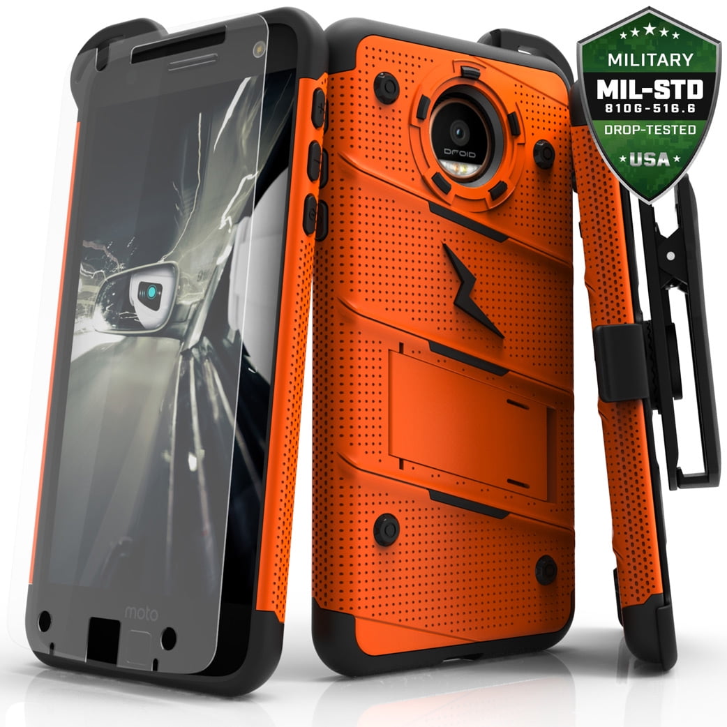 Motorola Moto Z Force Case, - [BOLT] Heavy Duty Cover w/ Kickstand ...