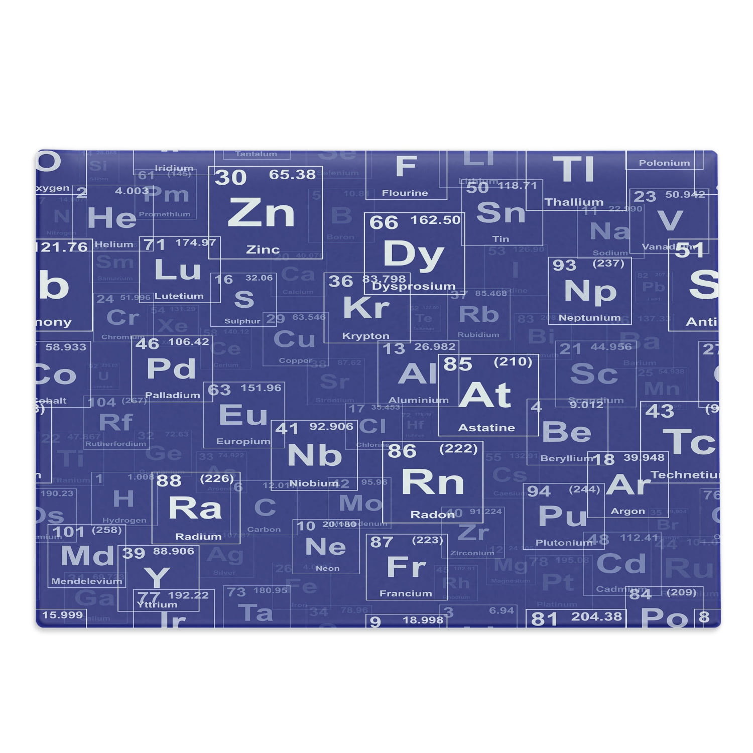 Periodic Table Cutting Board, Chemistry Elements in Abstract Style ...