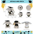 DolliBu Grey Rabbit Graduation Plush Toy - Soft Huggable Graduation ...