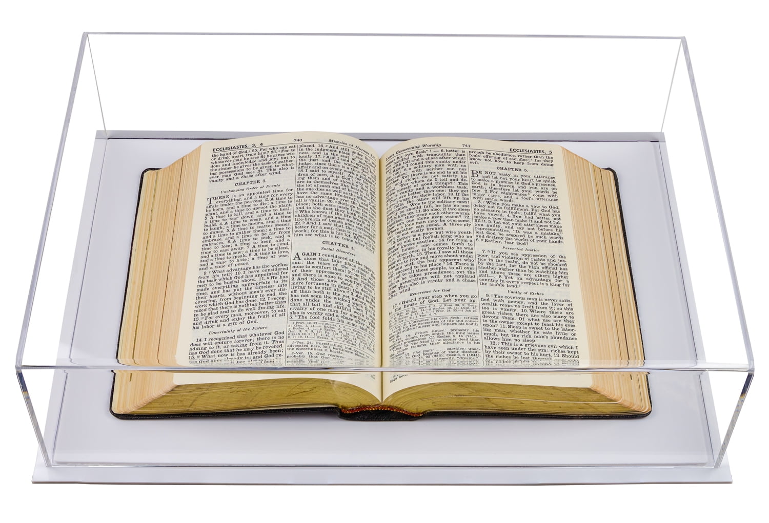 Deluxe Clear Acrylic Book Display Case with White Base (A029B-WDS ...