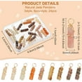 24pcs 3 style Natural Jade Pendants Natural Plum Blossom Jasper & Jade ...