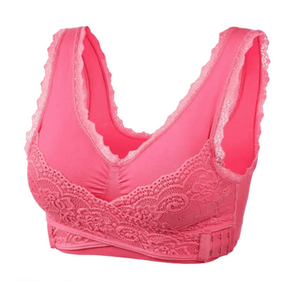 Coogo - Women Front Cross Side Buckle Lace Wireless Seamless Sports Bra ...