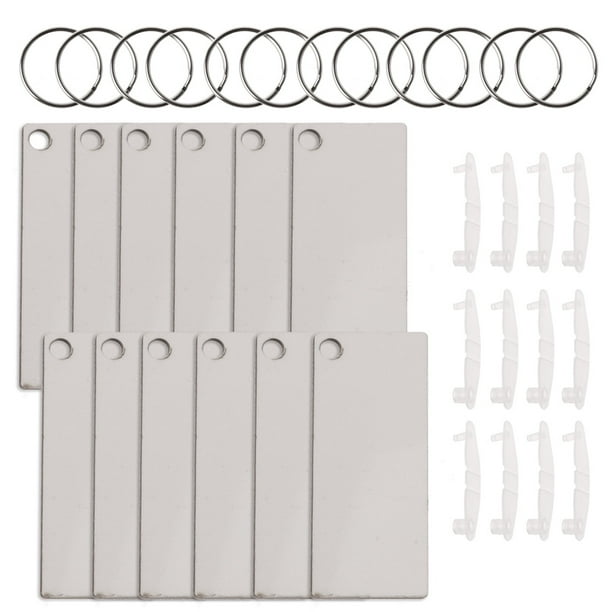 12 Sublimation Wooden Hard Board Key Rings Double Printable Blank MDF ...