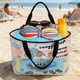Blue Gnomes Mesh Beach Bag for Women Men, Large Beach Tote Waterproof ...