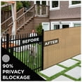 Boen Privacy Fence Netting Wheat/Beige 6' x 50', w/ Reinforced Grommets ...