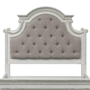 Beecher White Boucle Canopy Queen Bed with Iron Frame - Walmart.com