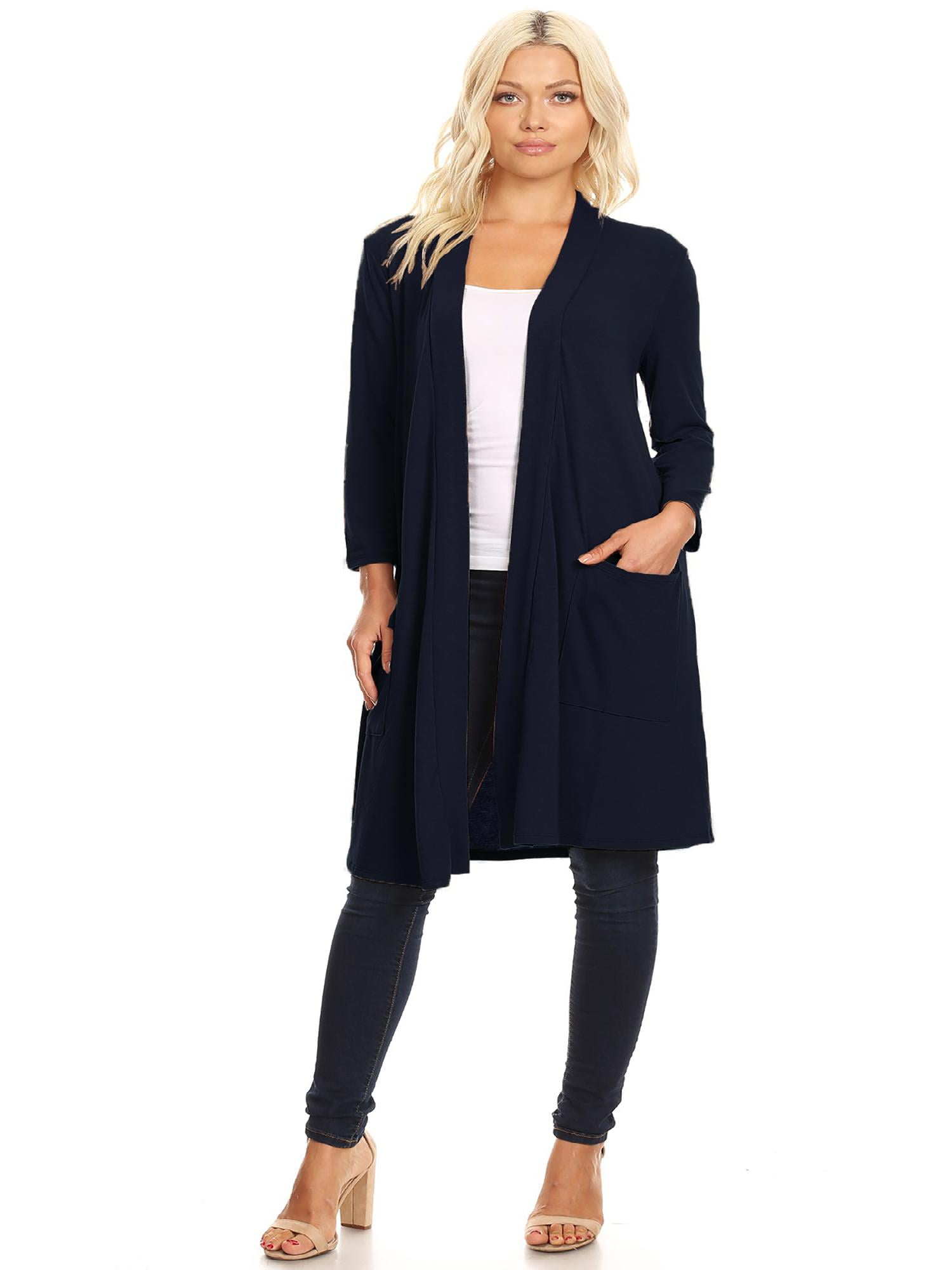 MOA COLLECTION Women's Solid Casual Basic Comfy Office Loose Fit ...