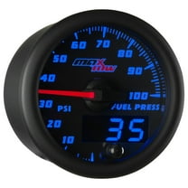 MaxTow | Black & Blue Double Vision Series 100 PSI Fuel Pressure Gauge ...